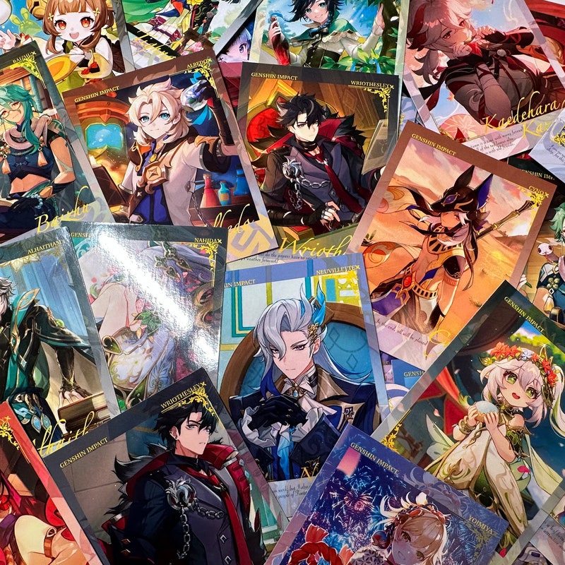 Genshin Character Cards - Etsy