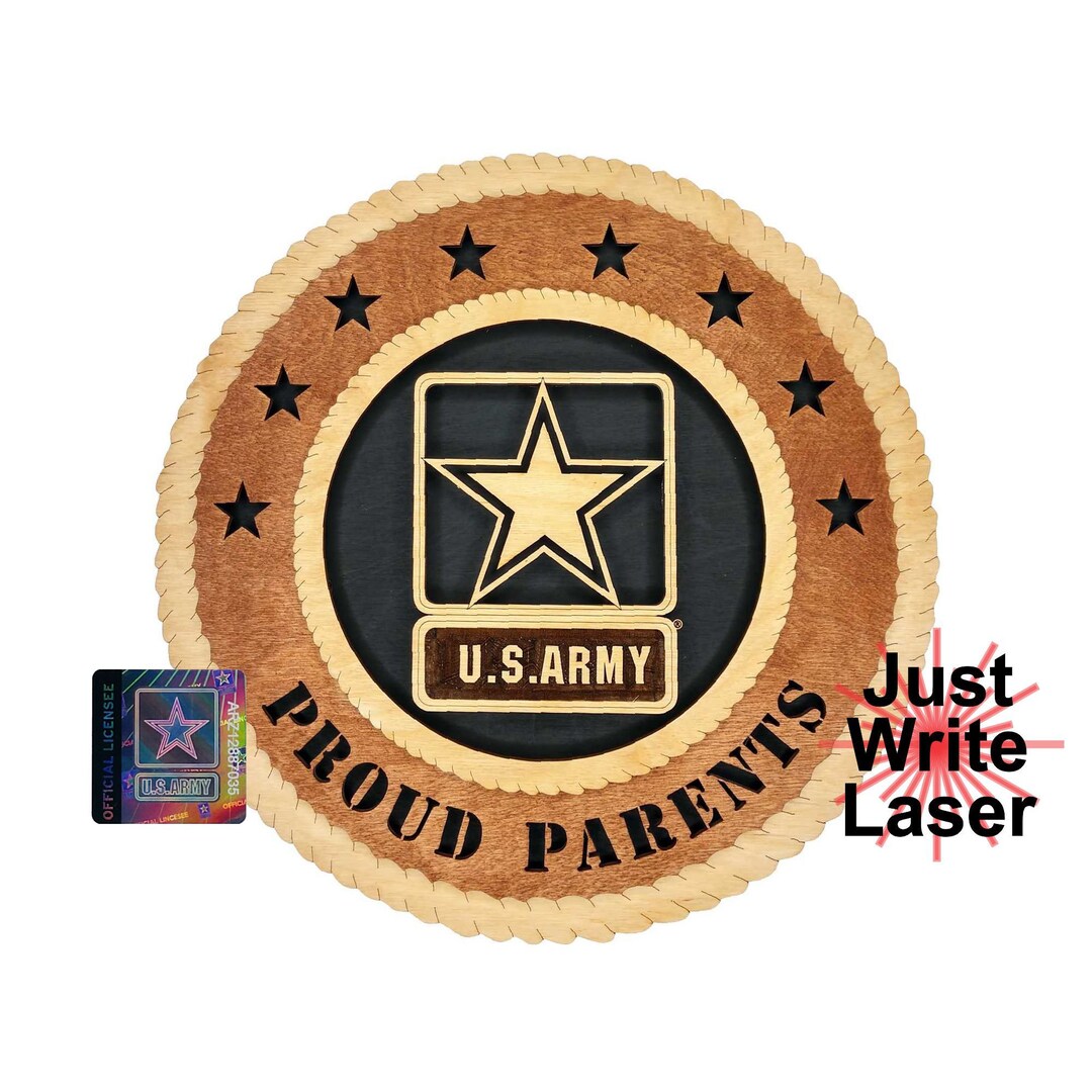 Licensed 12" Custom US Army Logo Wall Tribute - Proud Parents - Etsy