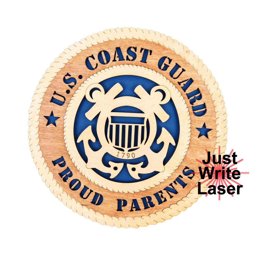 SALE - 12" Custom USCG Wall Tribute Licensed - Proud Parents - Etsy