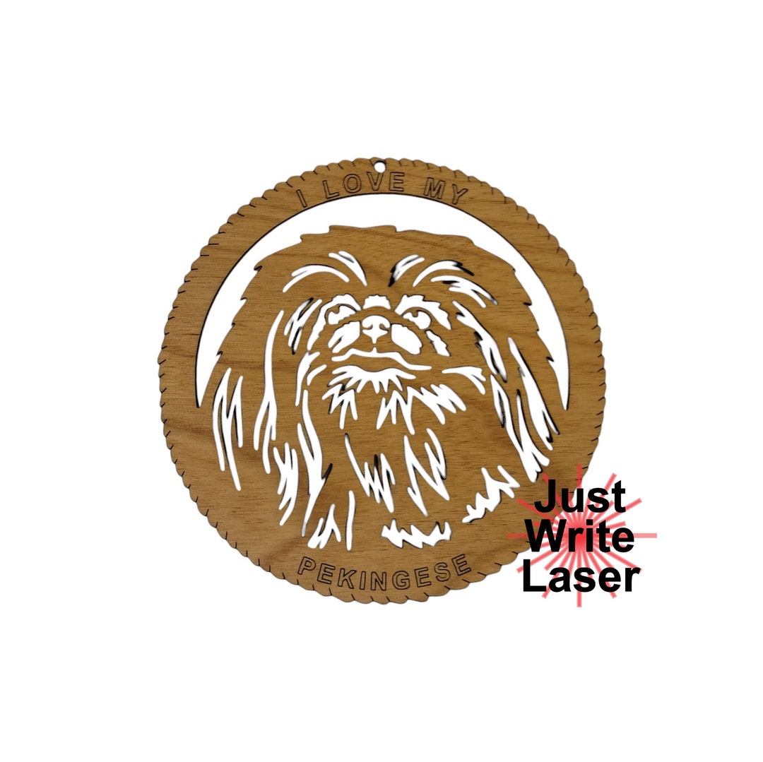 Pekingese Christmas Ornament - Laser Engraved Pet Decoration for ...