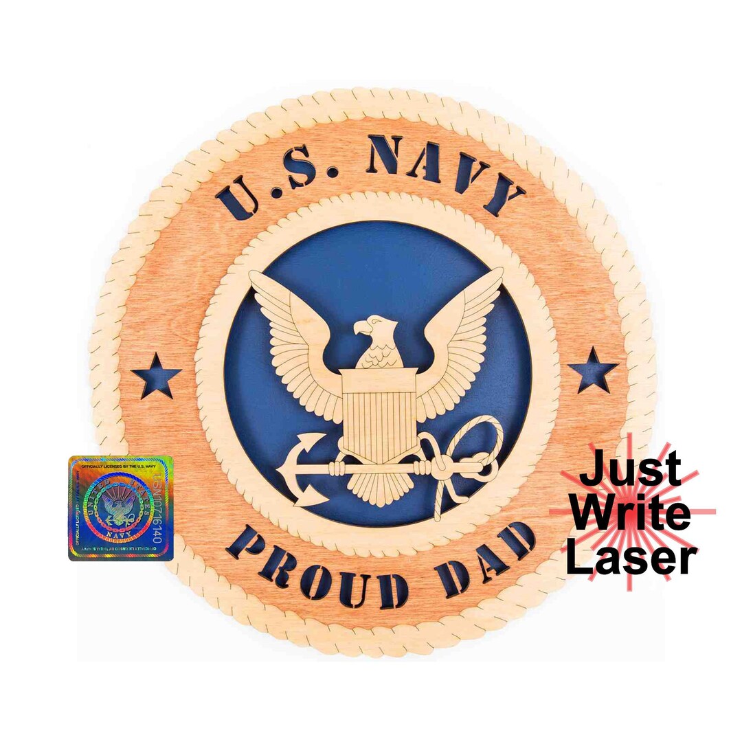 SALE - 12" US Navy Wall Tribute Licensed - Proud Dad - Etsy