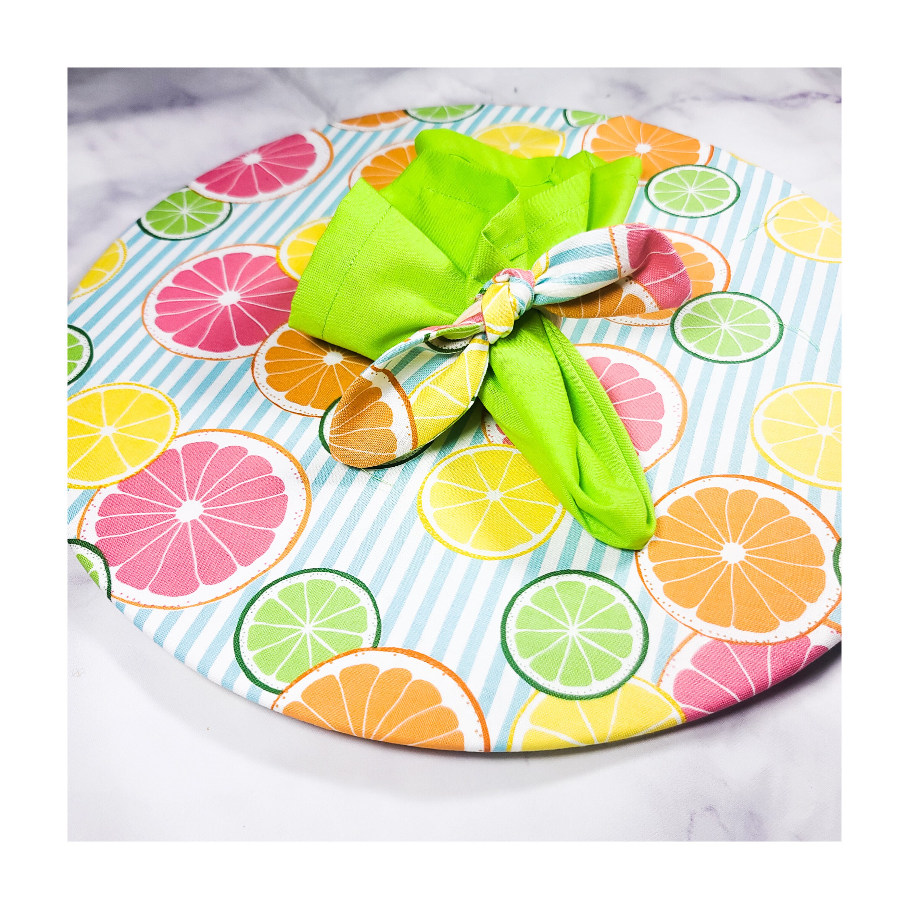 Lemon Decor Reusable Charger Plates Covers, Lemon Table Setting Decor ...