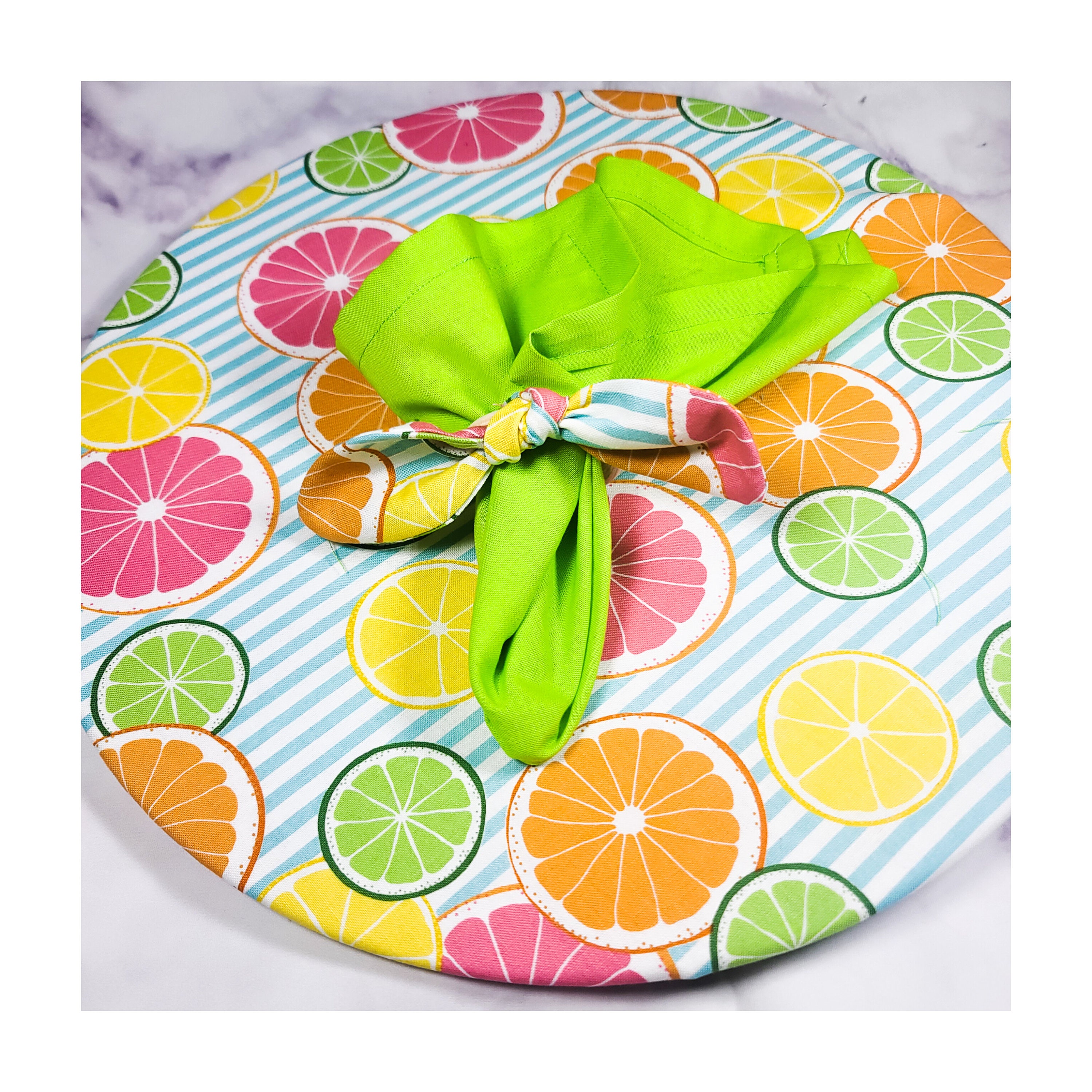 Lemon Decor Reusable Charger Plates Covers, Lemon Table Setting Decor ...