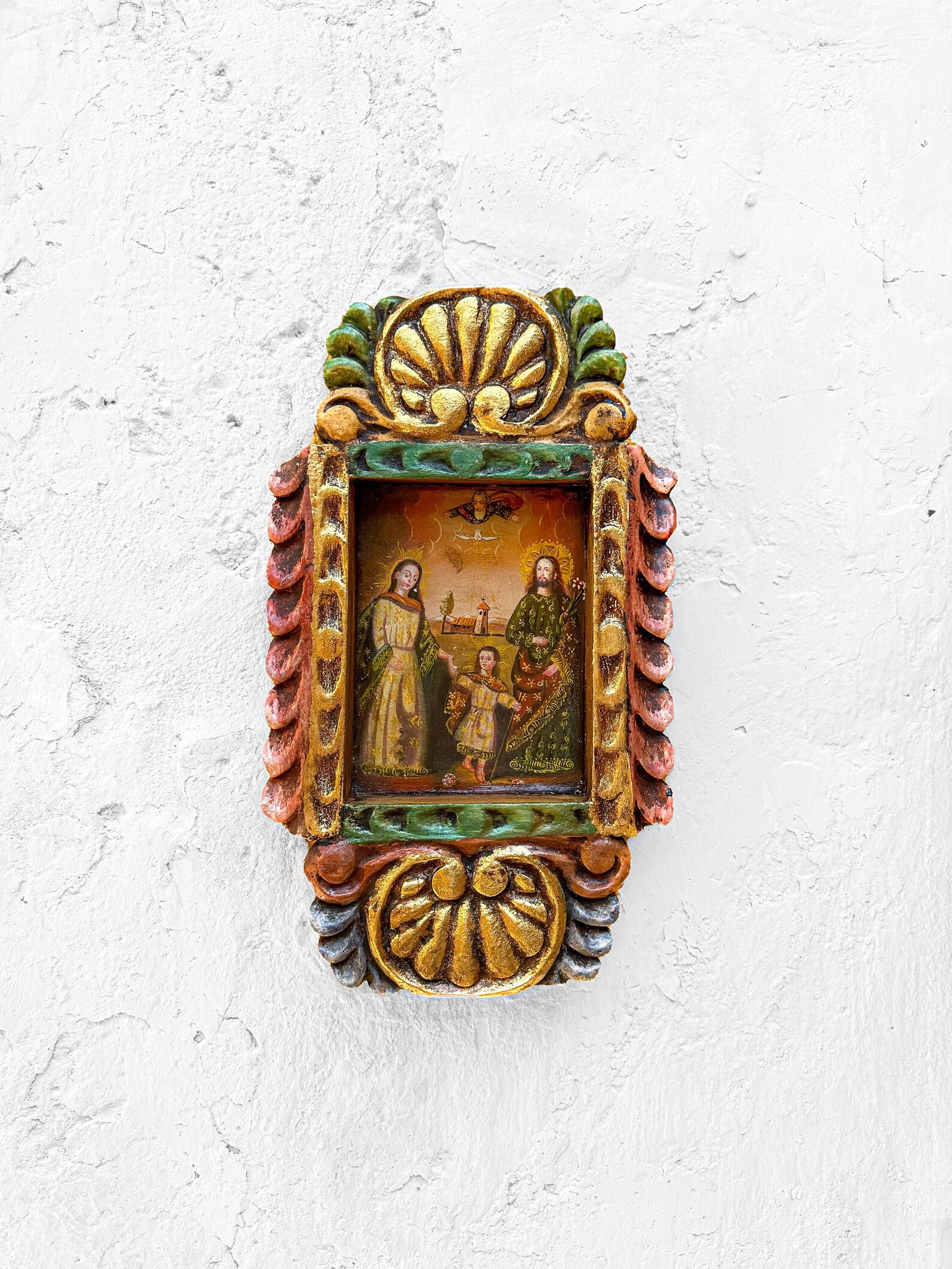 Holy Family Colonial Art • 1' 2.96" X 9.06"• Sacred Family Peruvian ...