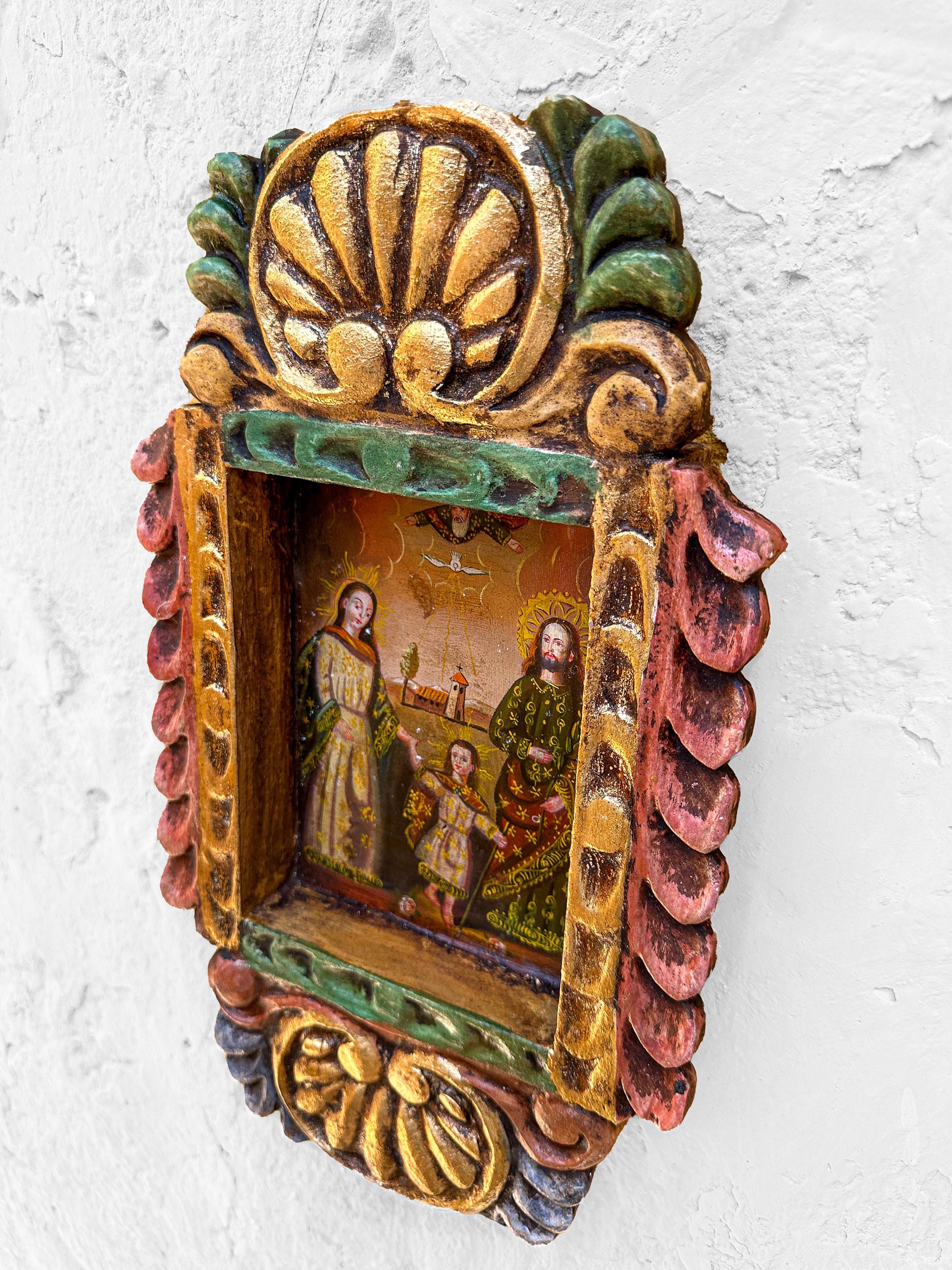 Holy Family Colonial Art • 1' 2.96" X 9.06"• Sacred Family Peruvian ...