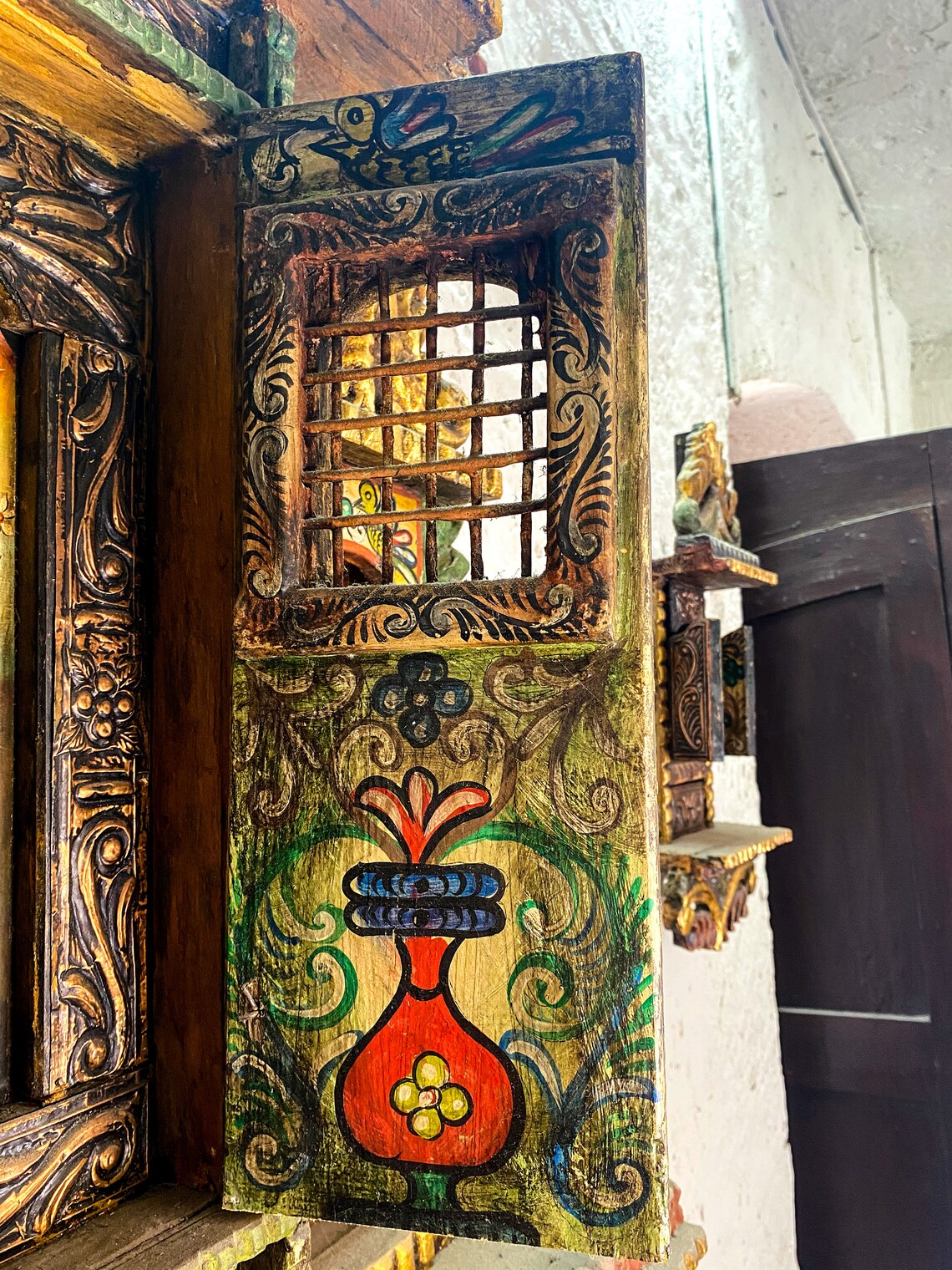 Hermoso retablo colonial tallado en madera de cedro Hecho a | Etsy