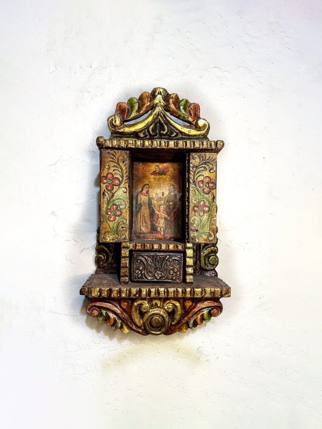 Cuzco School • Colonial Art • Retablo Santo • Original Oil Painting ...