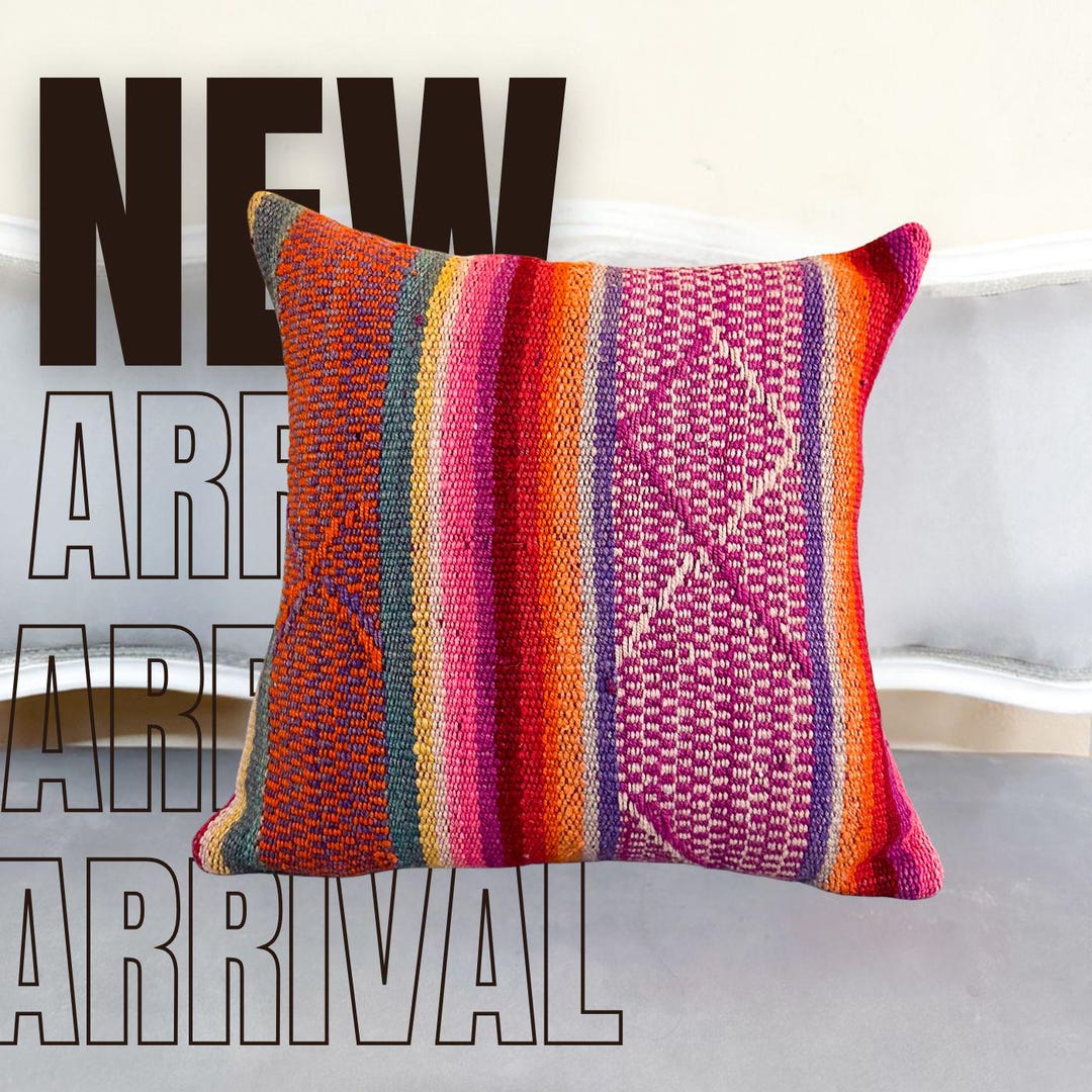 Colorful Peruvian Wool •cushion Covers •unique Designs •made From ...