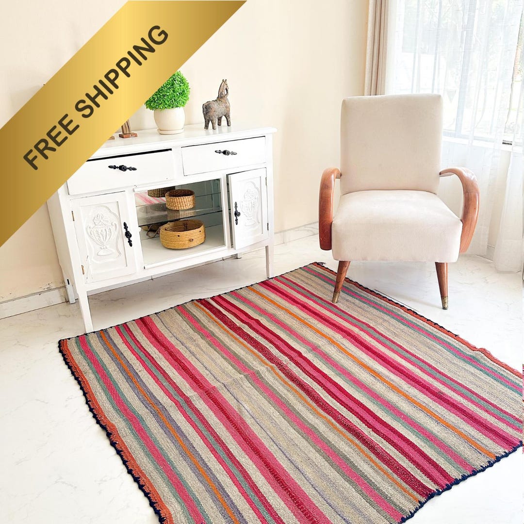 Fabulous Handmade Peruvian Rug Colorida Frazada Peruana Vintage Home ...