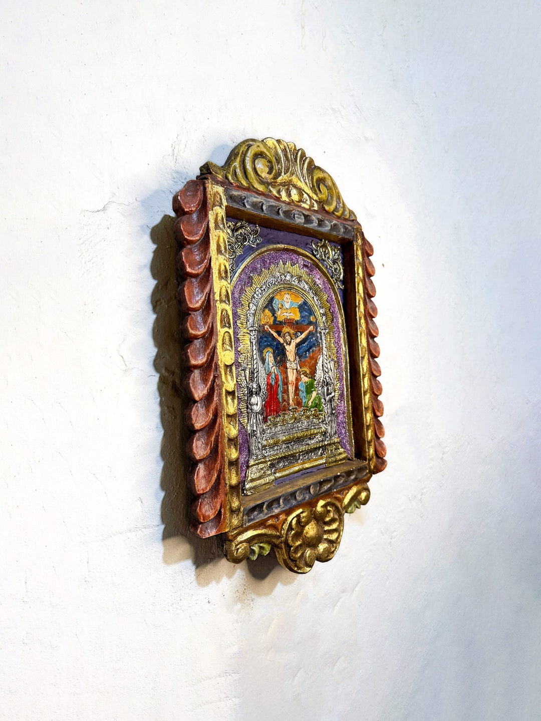 Señor De Los Milagros •1' 8" X 1' 1"•retablo Peruano • Beautiful ...