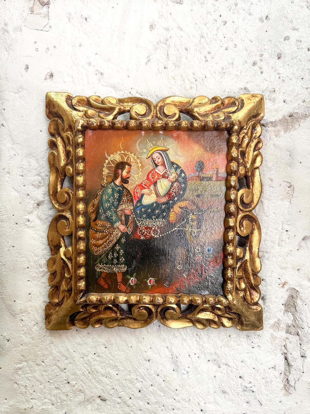 Authentic Colonial Altarpiece of Cusquenian School - Etsy