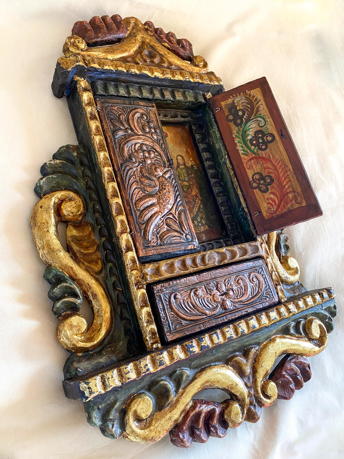 Peruvian Colonial Art • 1' 3.7" X 1' 10.8" • Impressive Peruvian ...