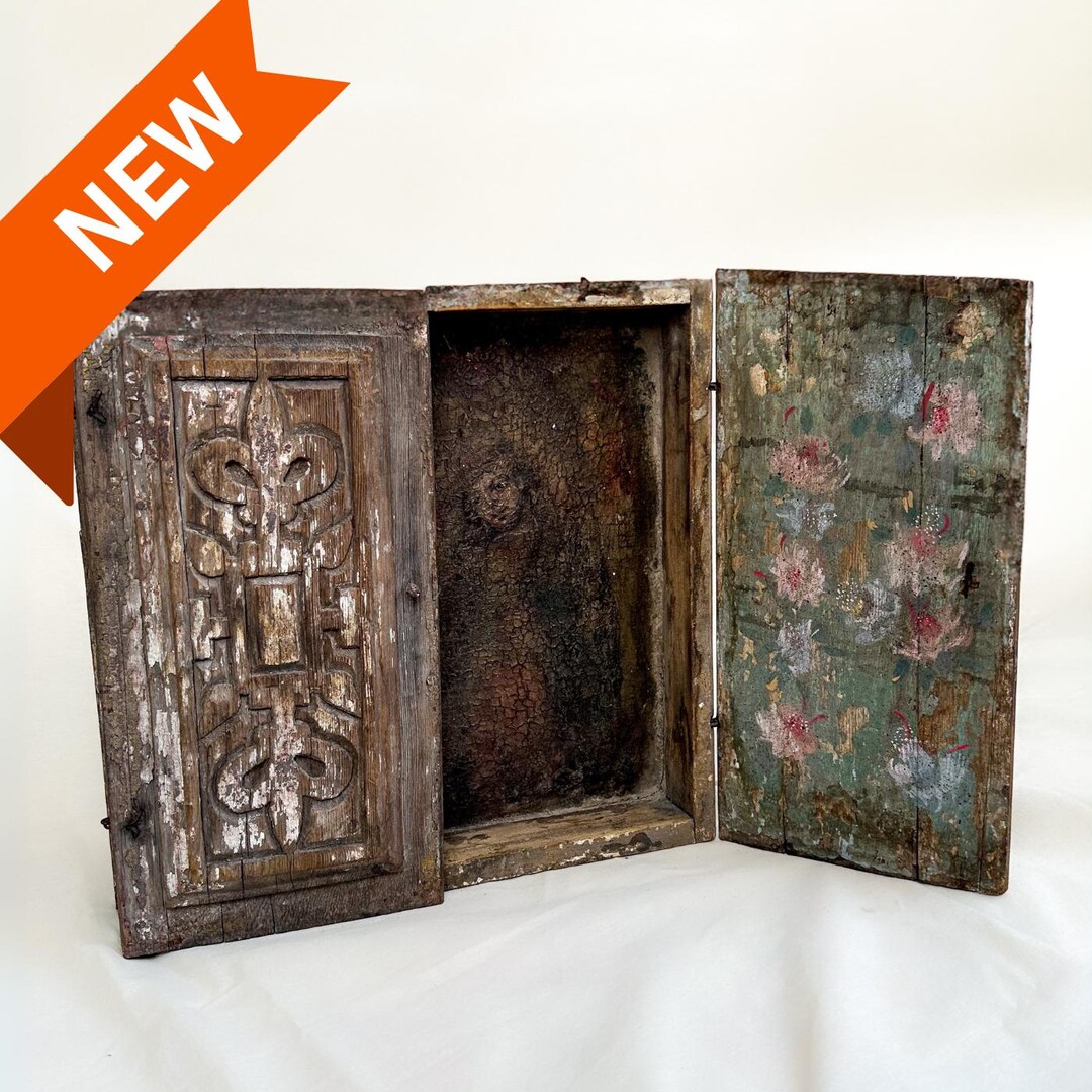 Antique Colonial Altarpiece • 1' 2"x1' 2" •colonial Religious Art Piece ...