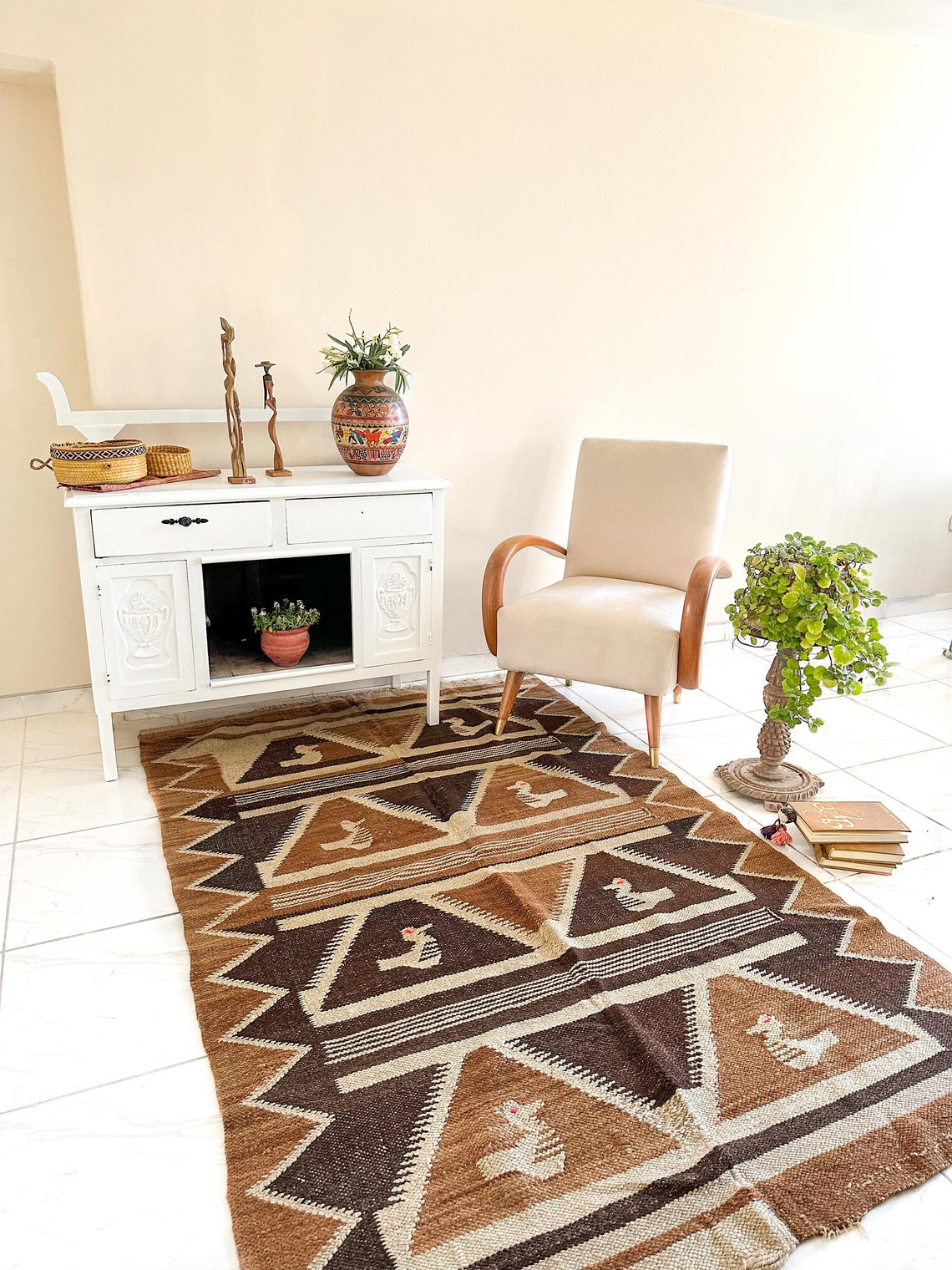 Antique Carpet With Pre-columbian Designs - Etsy