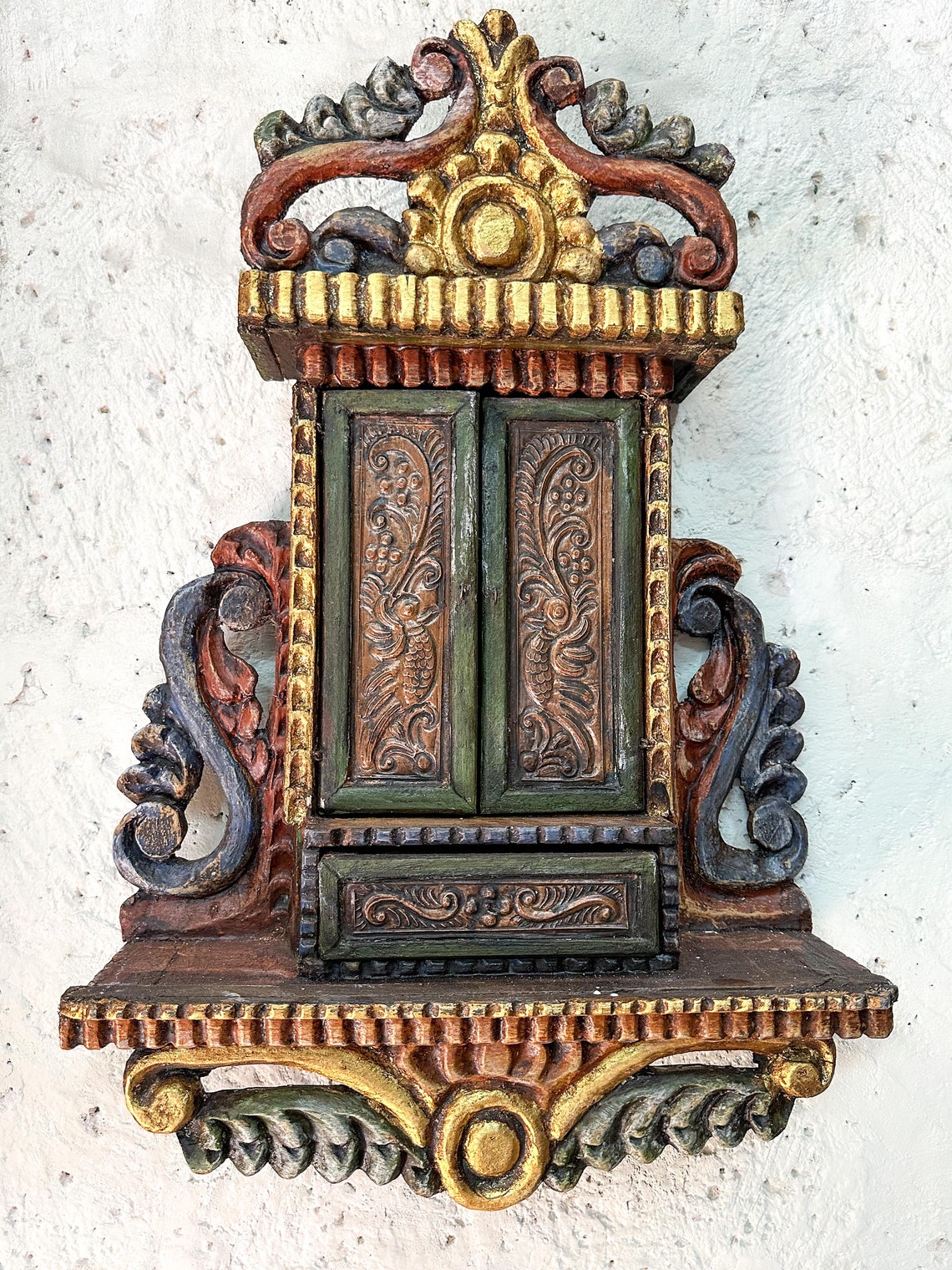 Cuzco School • Colonial Art • Retablo Santo • Original Oil Painting ...