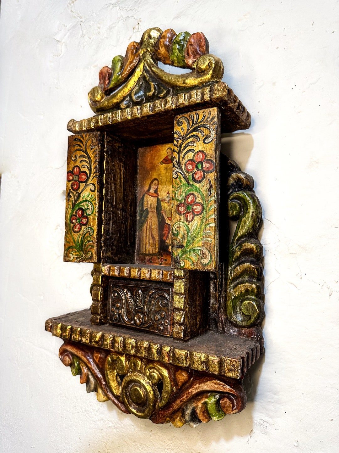 Cuzco School Colonial Art Retablo Santo Original Oil Painting Colonial ...