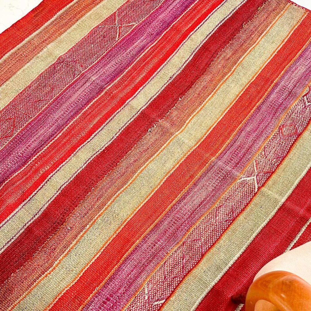 Bonita Peruvian Rug •5' 1" X 4' 5"•handmade Peruvian Rug•vintage Home ...