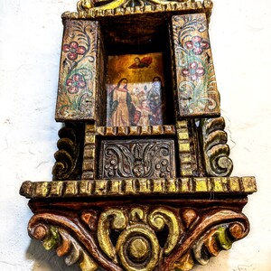 Cuzco School • Colonial Art • Retablo Santo • Original Oil Painting ...