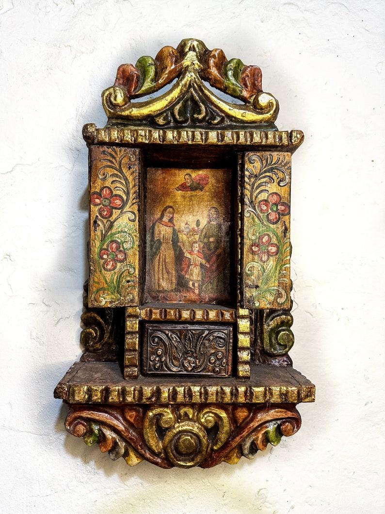 Cuzco School • Colonial Art • Retablo Santo • Original Oil Painting ...