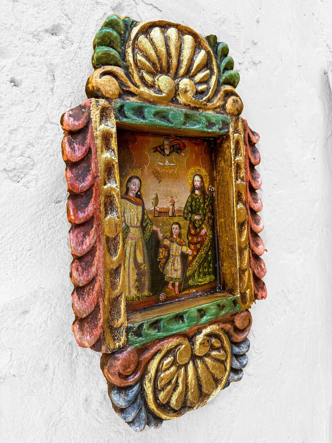 Holy Family Colonial Art • 1' 2.96" X 9.06"• Sacred Family Peruvian ...