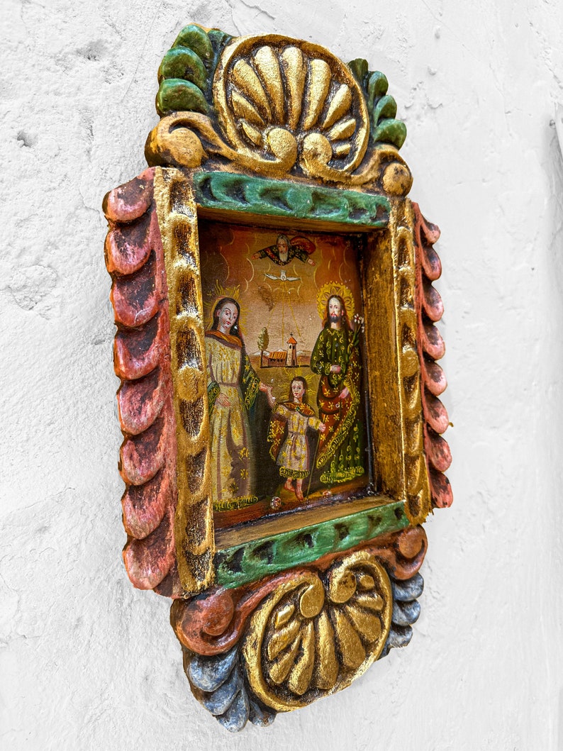Holy Family Colonial Art • 1' 2.96" X 9.06"• Sacred Family Peruvian ...