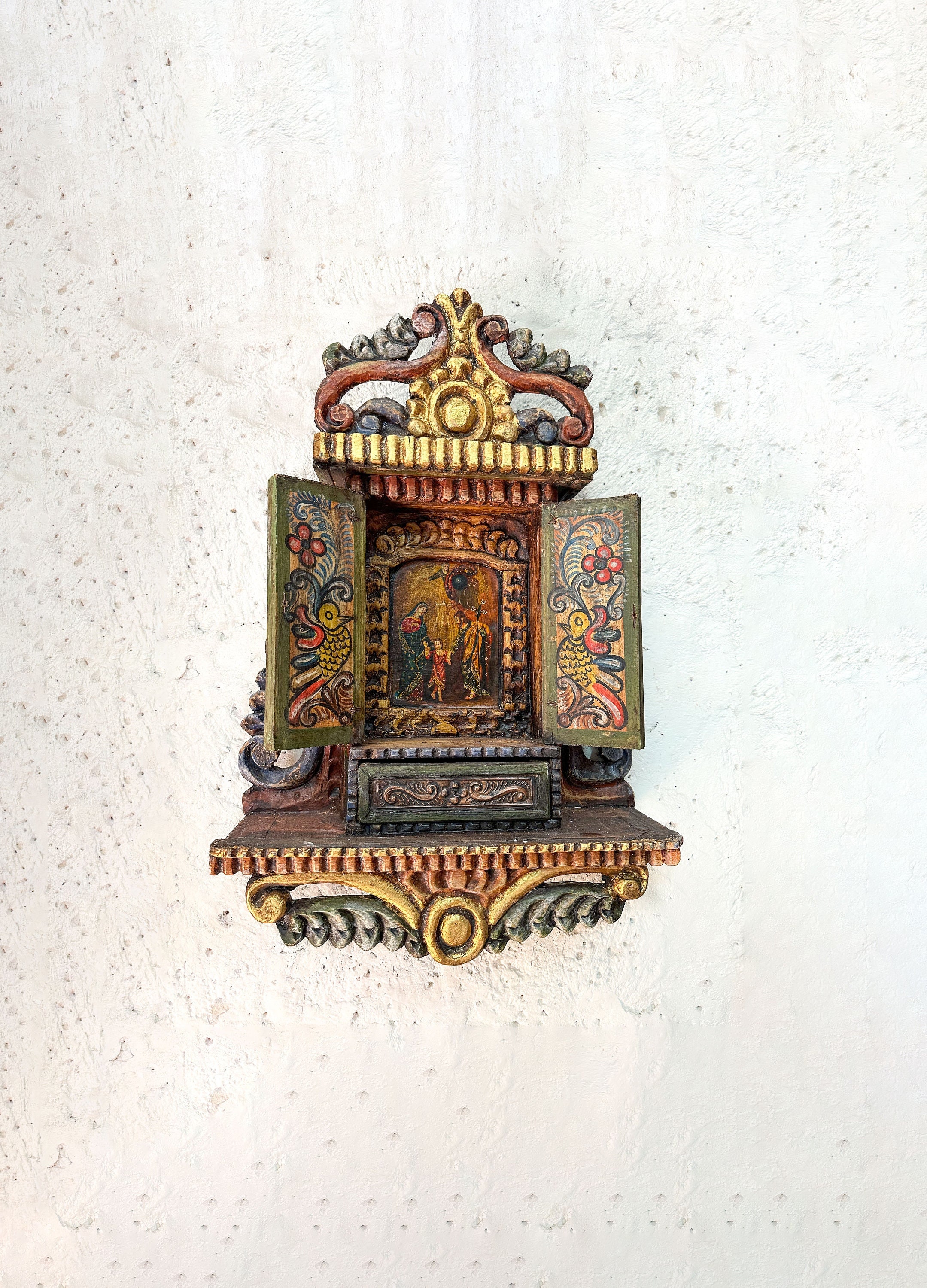 Cuzco School Colonial Art Retablo Santo Original Oil Painting Colonial ...