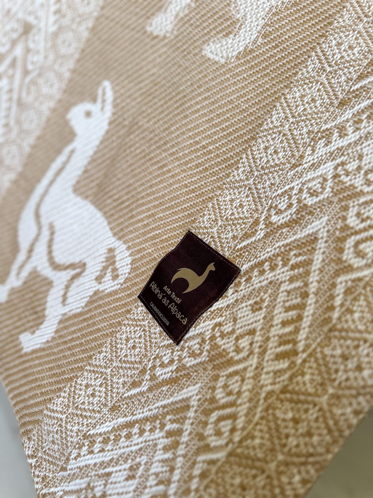 Llama Pattern Ruana • Handmade Alpaca Ruana • Peruvian Wool Poncho With ...