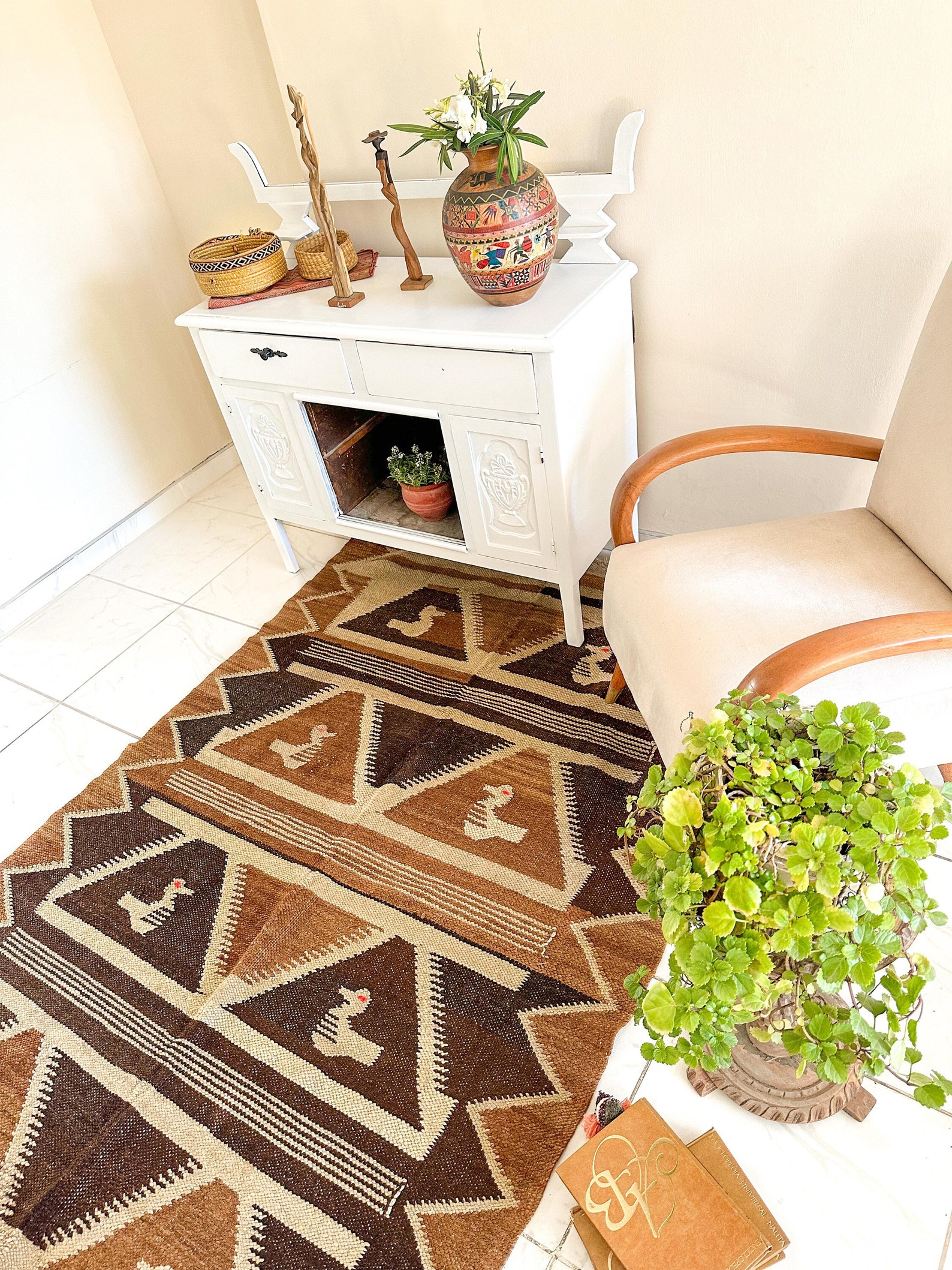 Antique Carpet With Pre-columbian Designs - Etsy