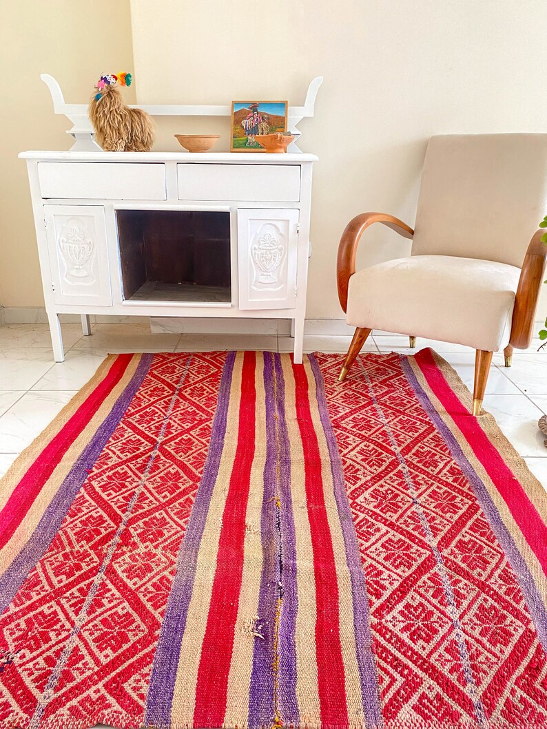 Quechua Weavers Colourful Rug With Inca Iconography South American ...