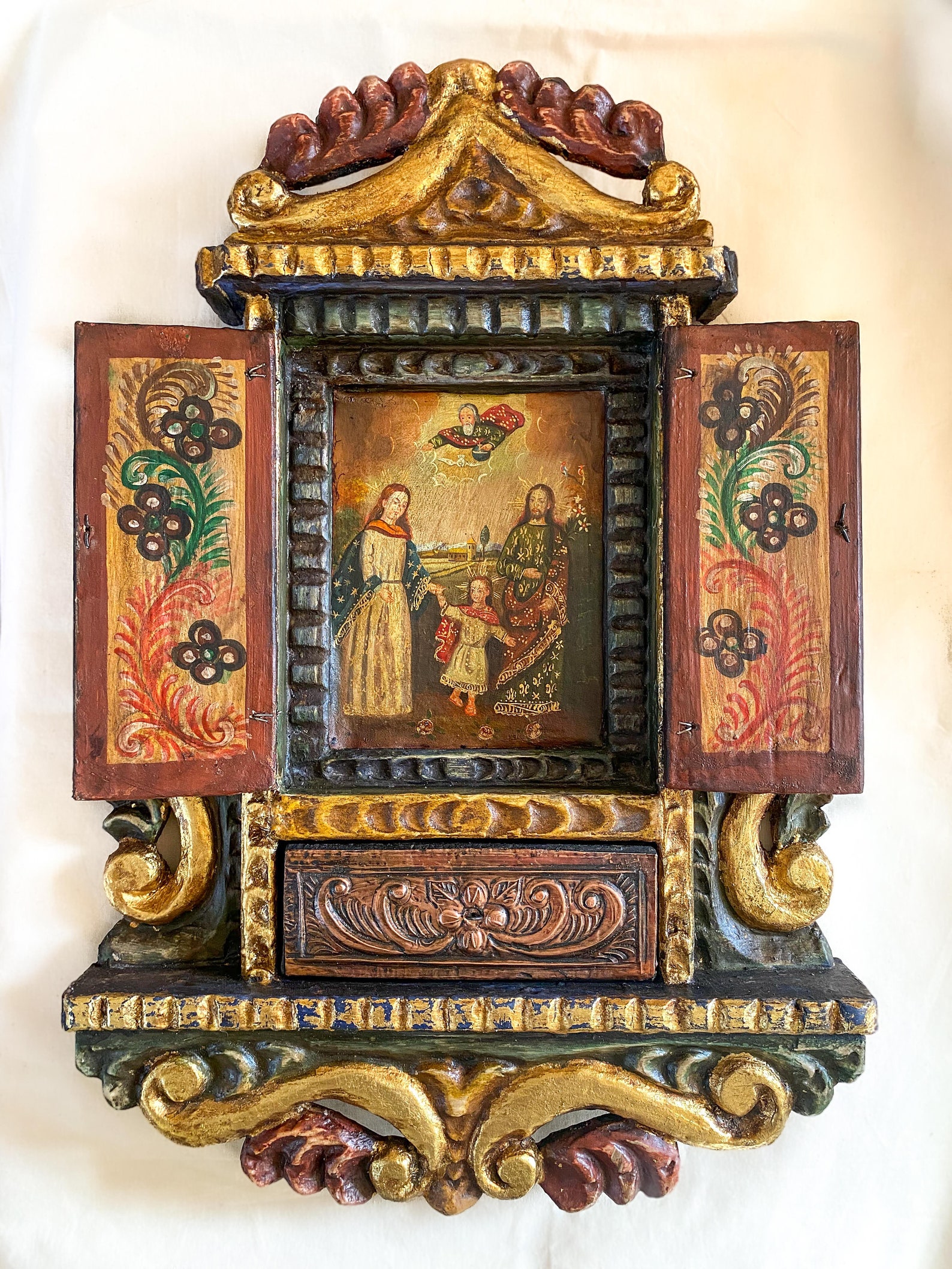 Peruvian Colonial Art • 1' 3.7" X 1' 10.8" • Impressive Peruvian ...