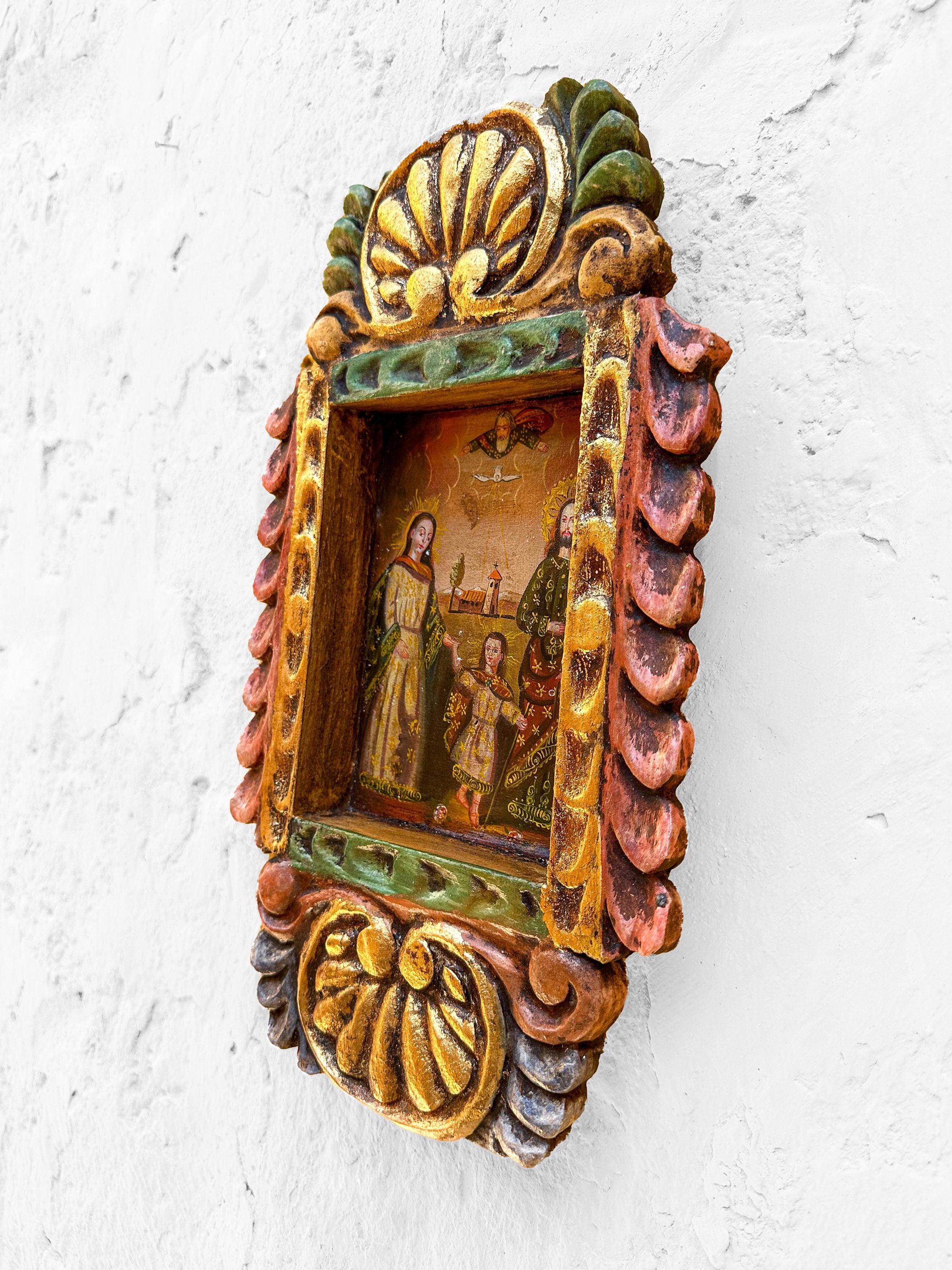Holy Family Colonial Art • 1' 2.96" X 9.06"• Sacred Family Peruvian ...