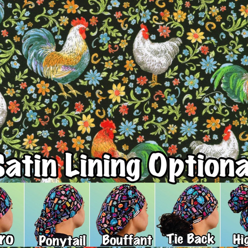 Chickens Bouffant Scrub Cap - Etsy
