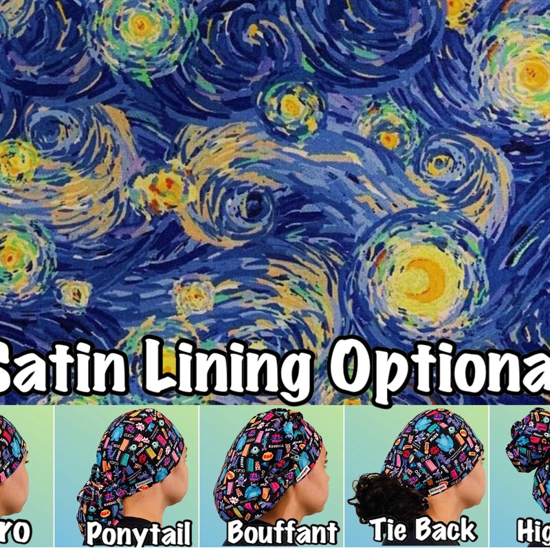 Mens Surgical Caps Starry Night - Etsy