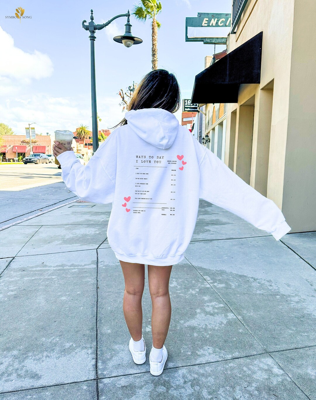 Ways to Say I Love You Hoodie, Oversized Hoodie,receipt Hoodie ...