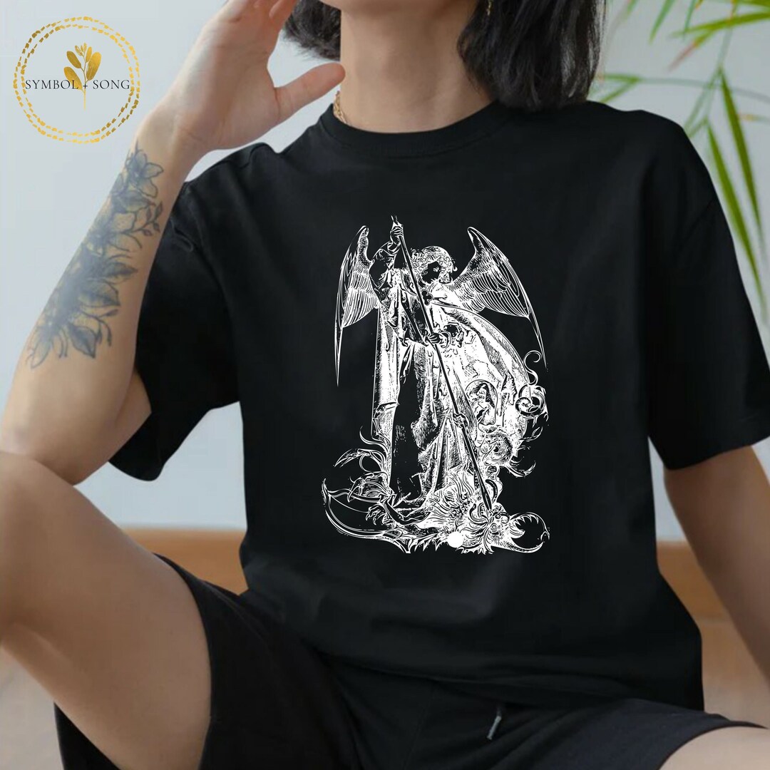 Archangel Gabriel Shirt, Angel Slaying Demon, Christian Shirt ...