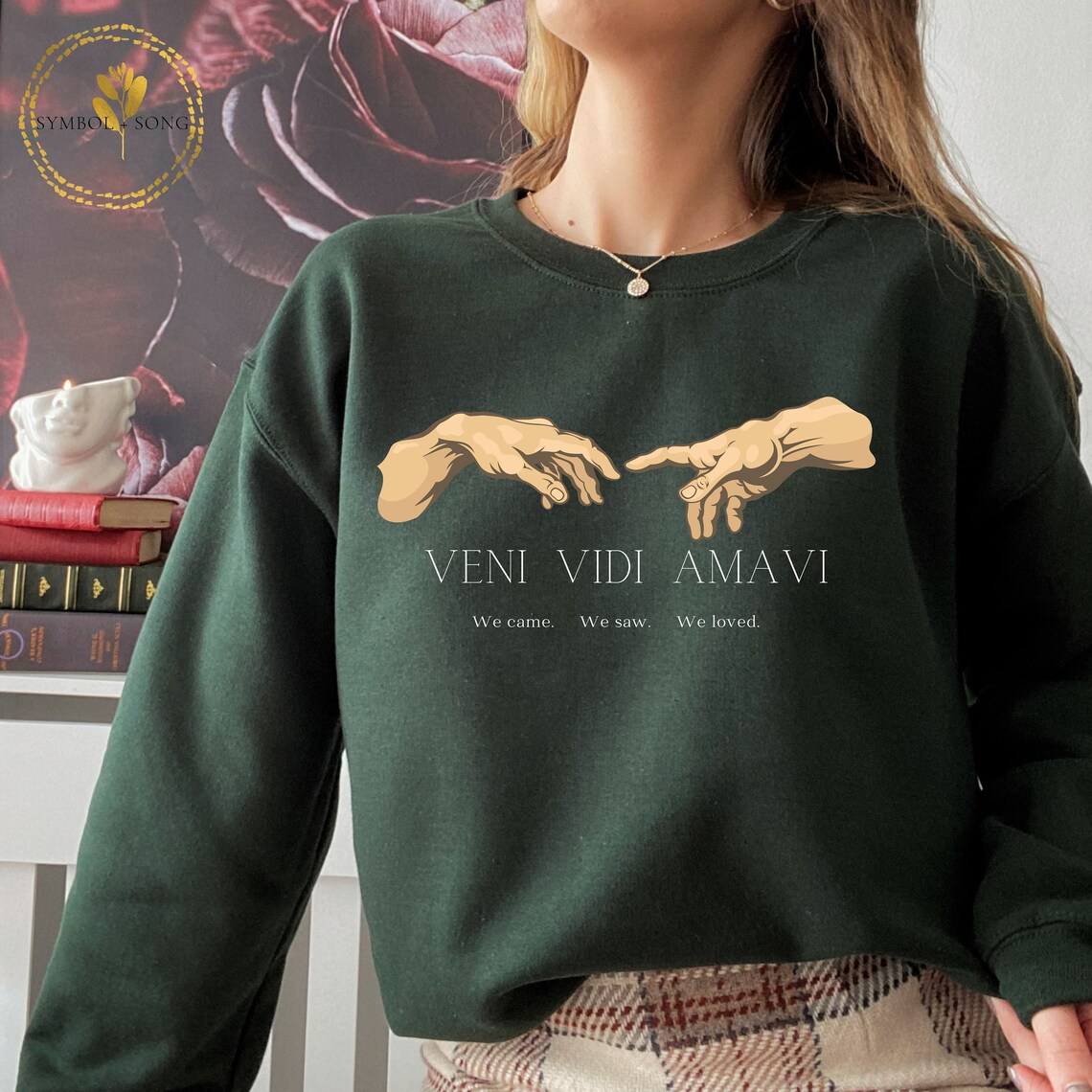 Veni Vedi Amavi Academia Clothing Poet Sweatshirt Reading - Etsy