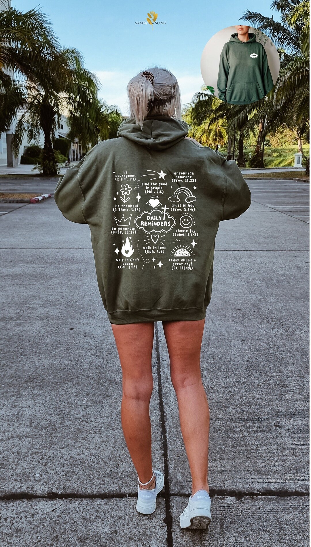 Daily Reminders Hoodie, Oversized Hoodie,ways to Say I Love You Hoodie ...