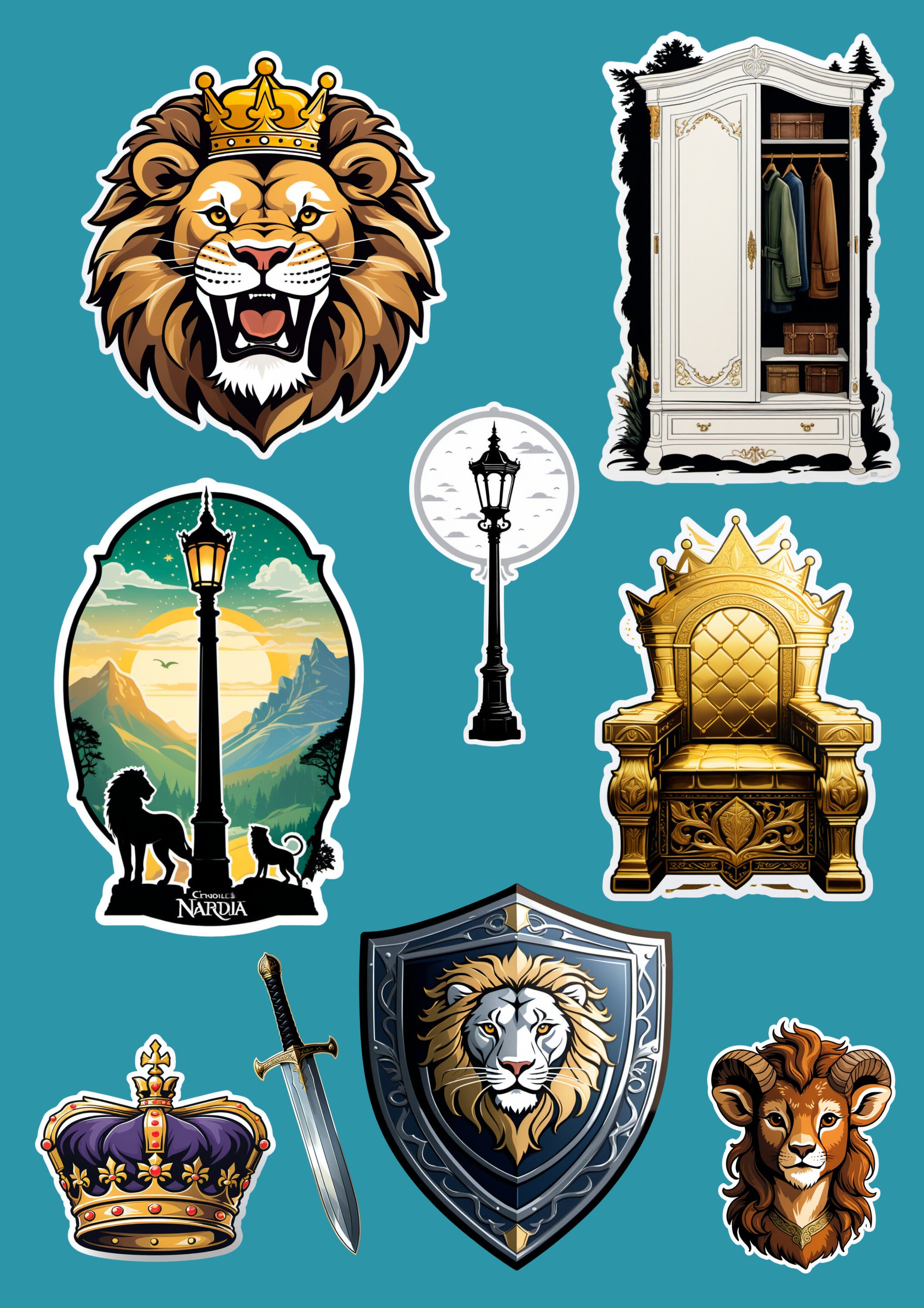 Chronicles of Narnia Printable Sticker Sheets Digital Product - Etsy