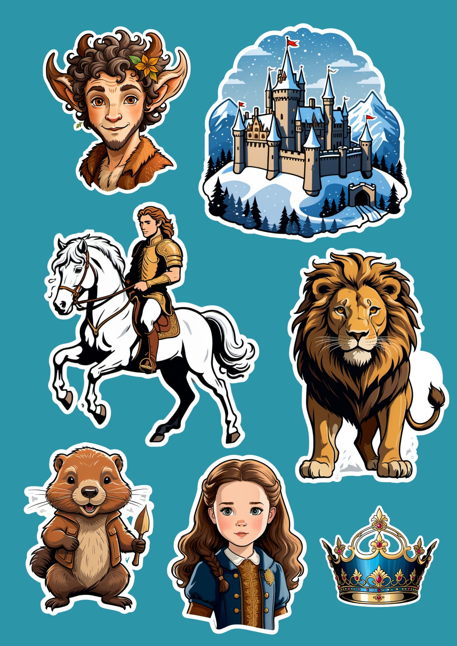 Chronicles of Narnia Printable Sticker Sheets Digital Product - Etsy