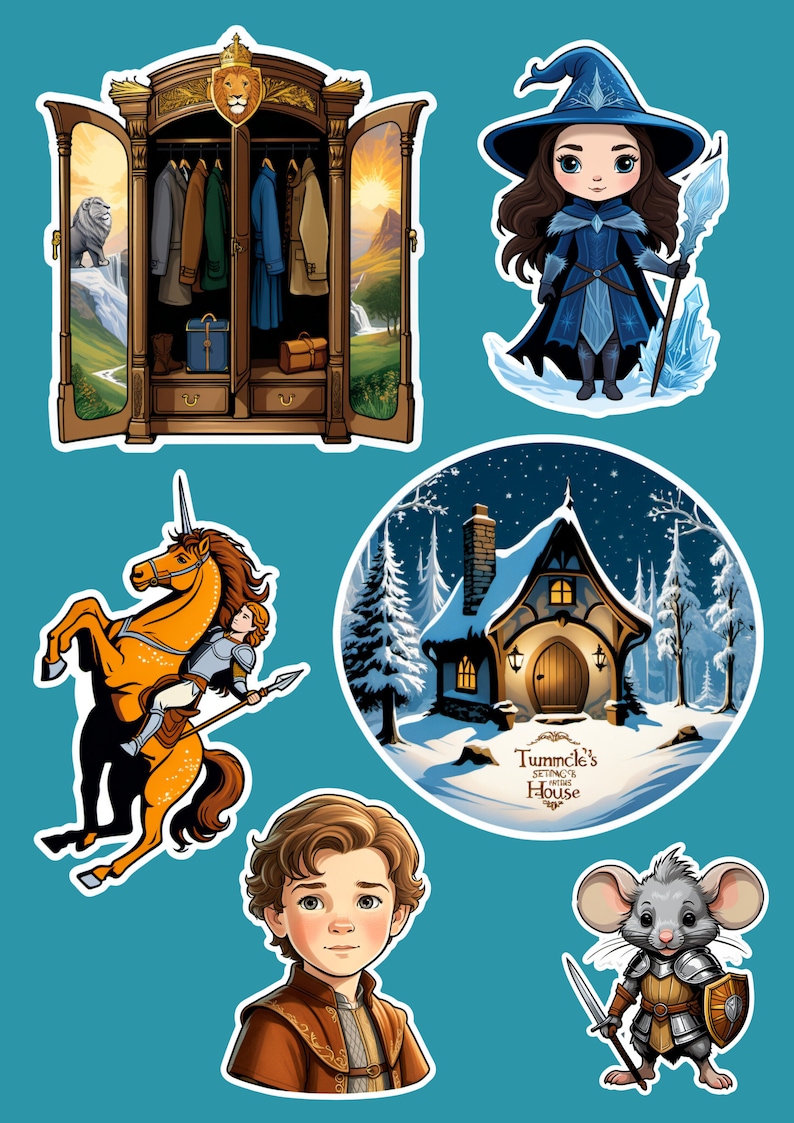 DIY Chronicles of Narnia Printable Sticker Sheets - Digital Product - Etsy