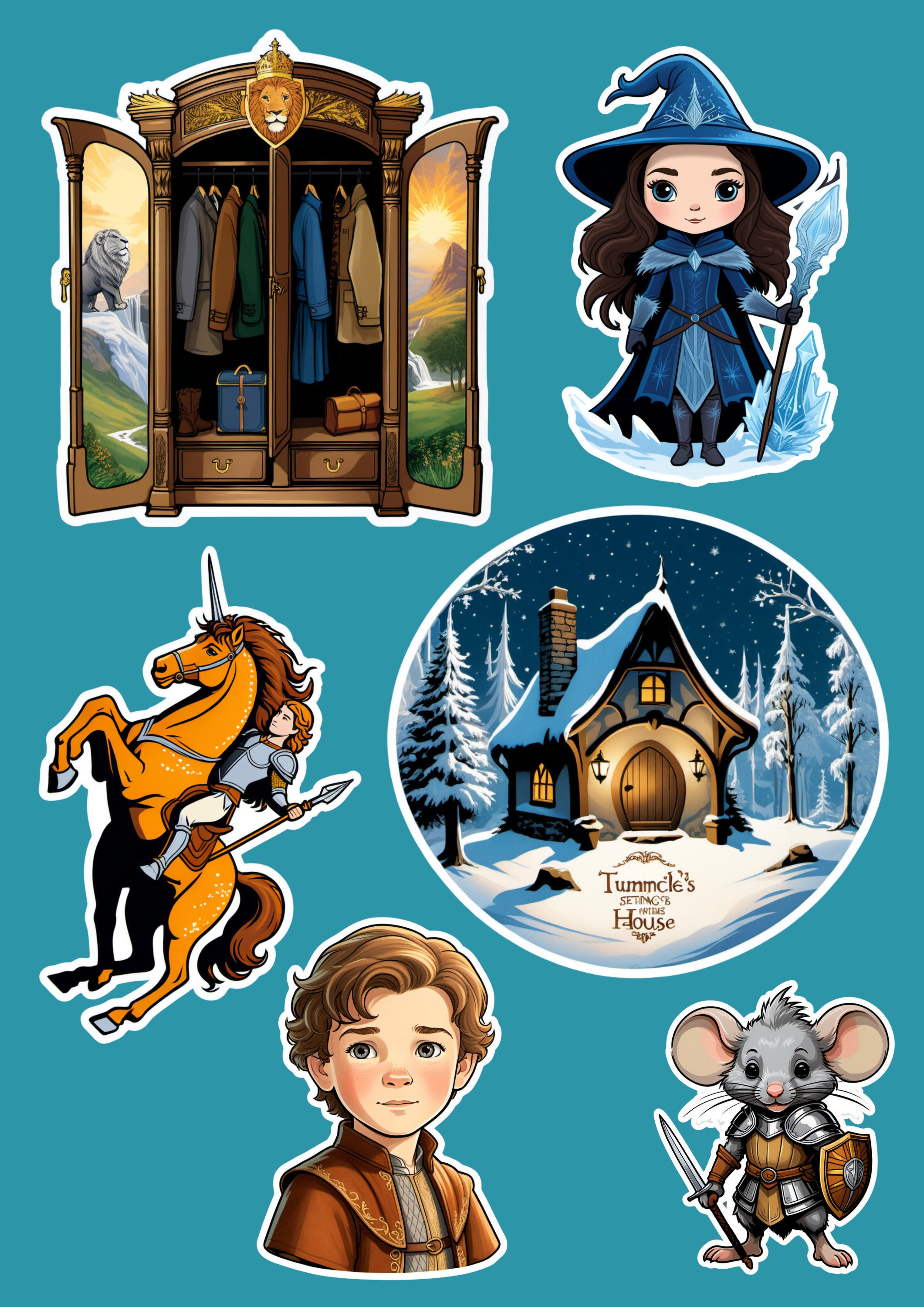 Chronicles of Narnia Printable Sticker Sheets Digital Product - Etsy