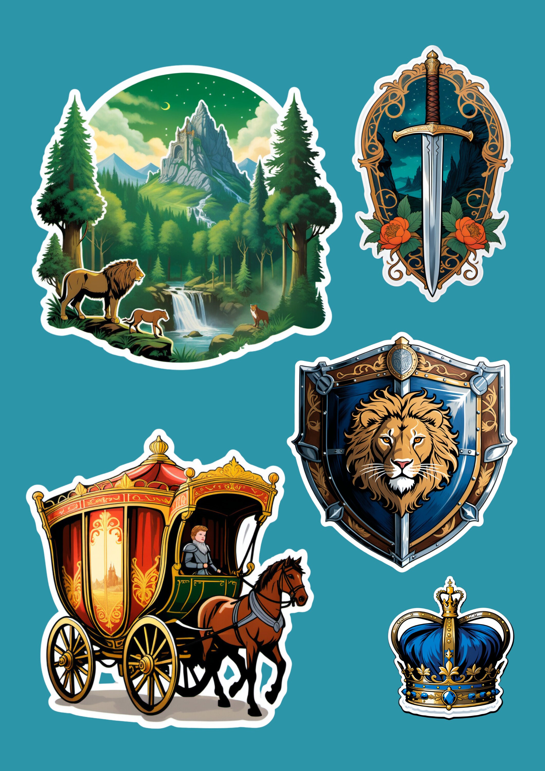Chronicles of Narnia Printable Sticker Sheets Digital Product - Etsy