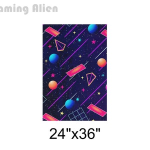 Retro Arcade Carpet, Colorful Trippy Abstract Area Rug, 80s 90s Accent ...