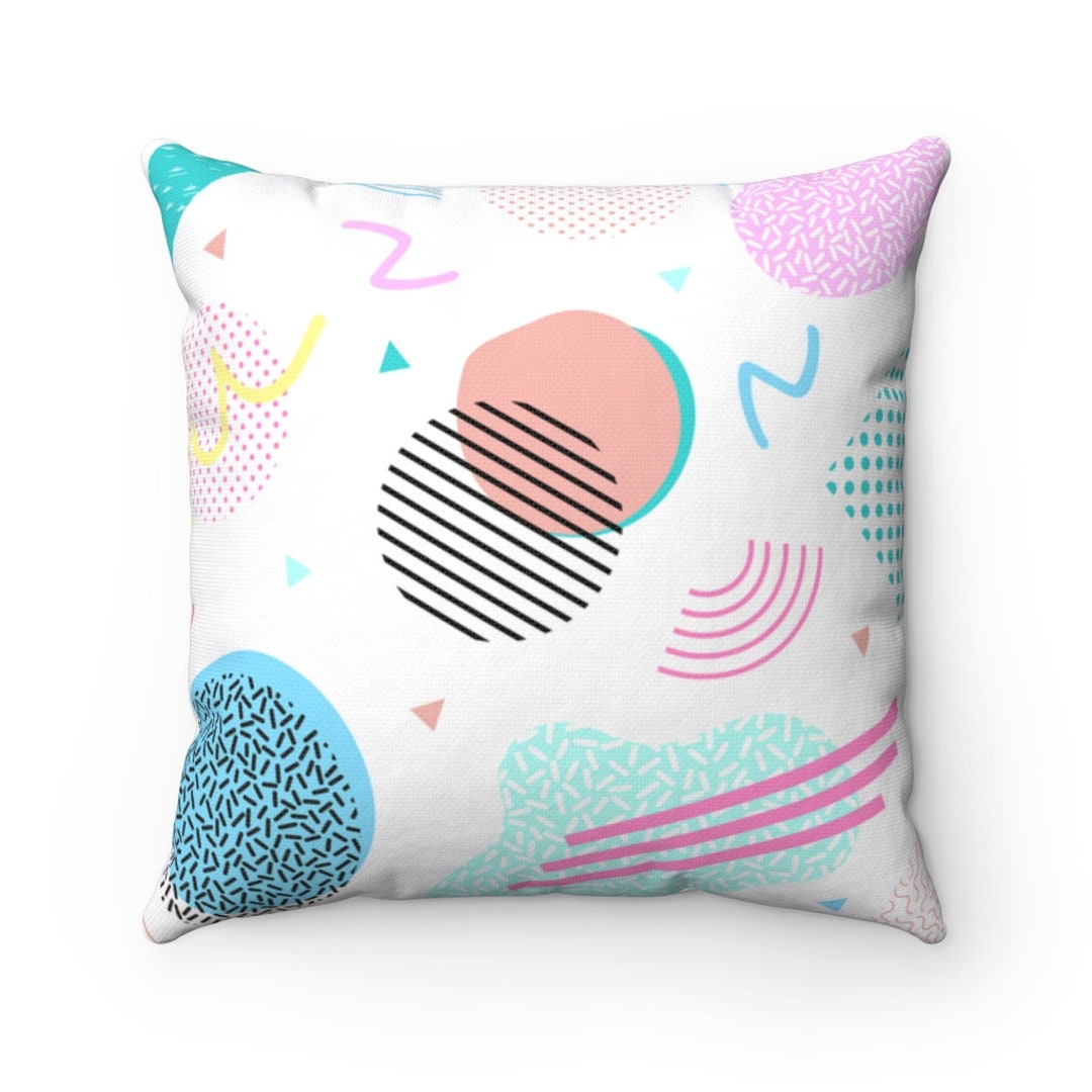 Memphis Pillow, 90s Inspired Throw Pillow, 80s Home Decor, Y2K Room ...