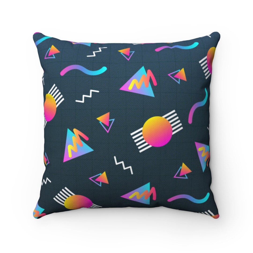 Memphis Pillow, 80s Pillow, 90s Inspired Pillow, Synthwave Decor ...