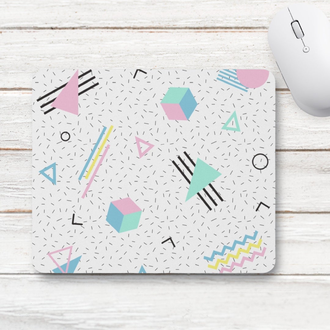 Retro Desk Mat, Pastel Desk Mat, Memphis Milano Design, 90s Nostalgia ...