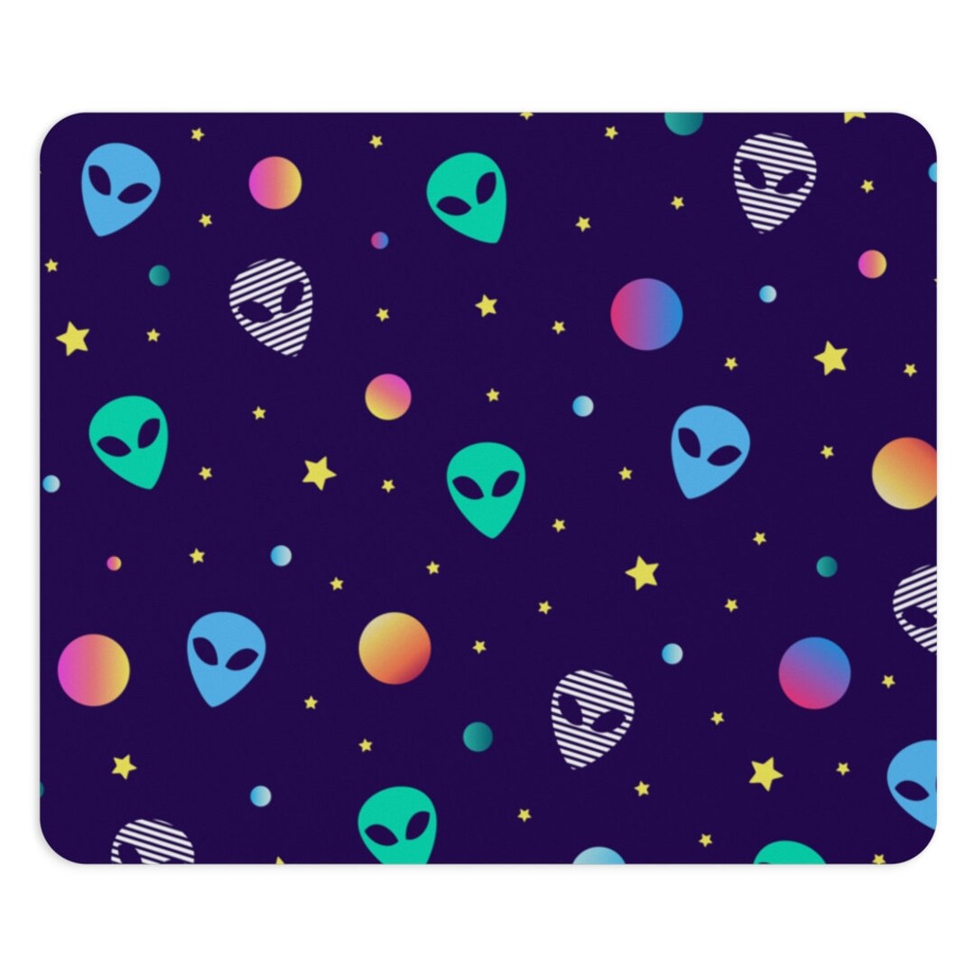 Space Alien Mouse Pad, Alien Desk Mat, Cute Mouse Pad, Kawaii Mouse Pad ...