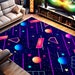 Arcade Carpet, Colorful Area Rug, 80s 90s Trippy Accent Floor Mat ...