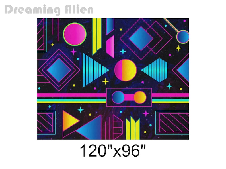 Retro Arcade Carpet, Colorful Trippy Area Rug, 80s 90s Accent Floor Mat ...