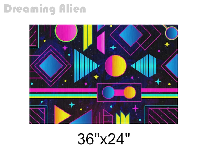 Retro Arcade Carpet Colorful Trippy Area Rug 80s 90s Accent - Etsy